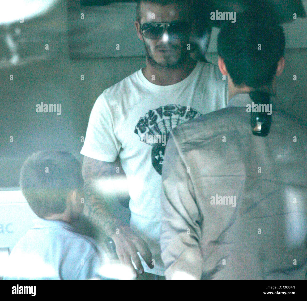 David Beckham and his son Brooklyn out shopping around Melrose. David ...