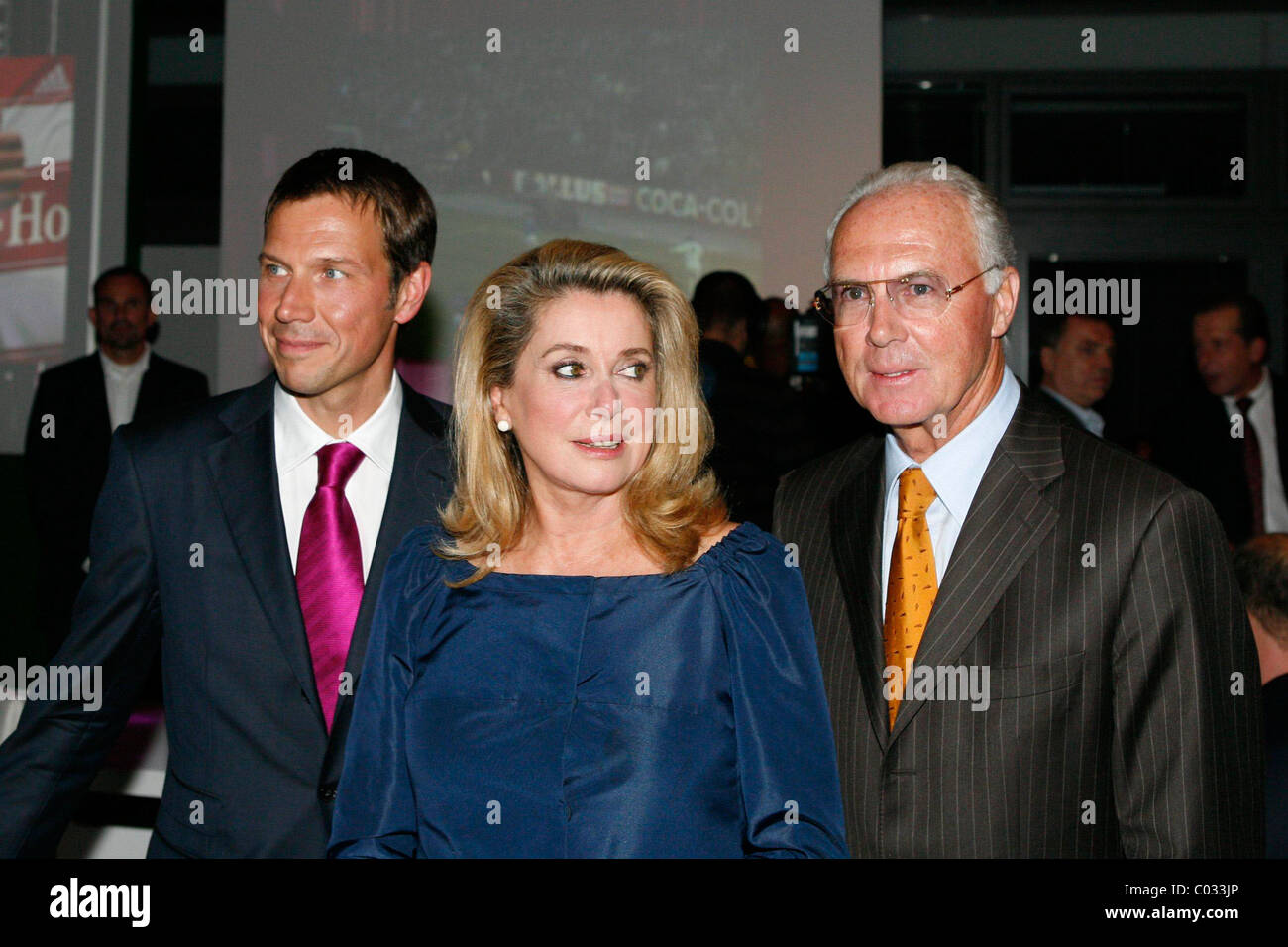 Ren Obermann, Catherine Deneuve, Franz Beckenbauer T-Com "Welcome ...