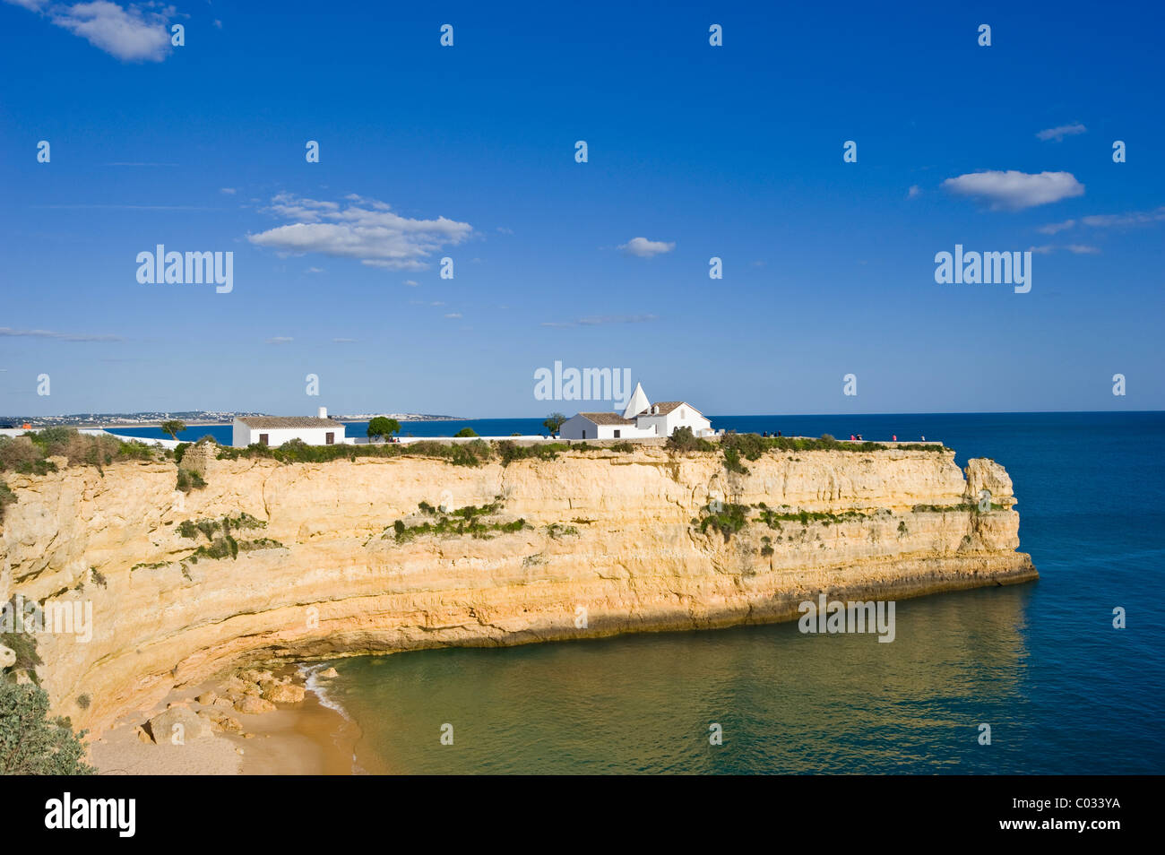 Nossa Senhora da Rocha Chapel, Armacao de Pera, Silves, Algarve region ...