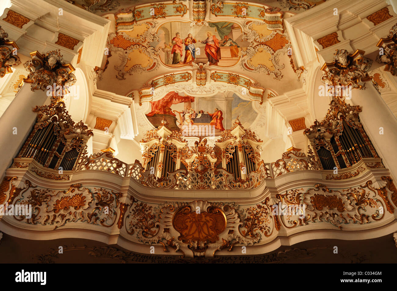 Wies Church, Rococo, built from 1745 to 1754, organ by Johann Georg ...