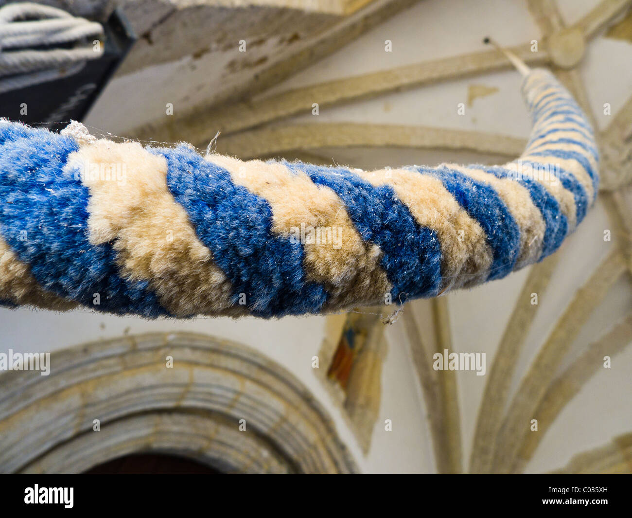 A bell ringing rope at St. Mary's church at Holme-next-the-Sea in ...