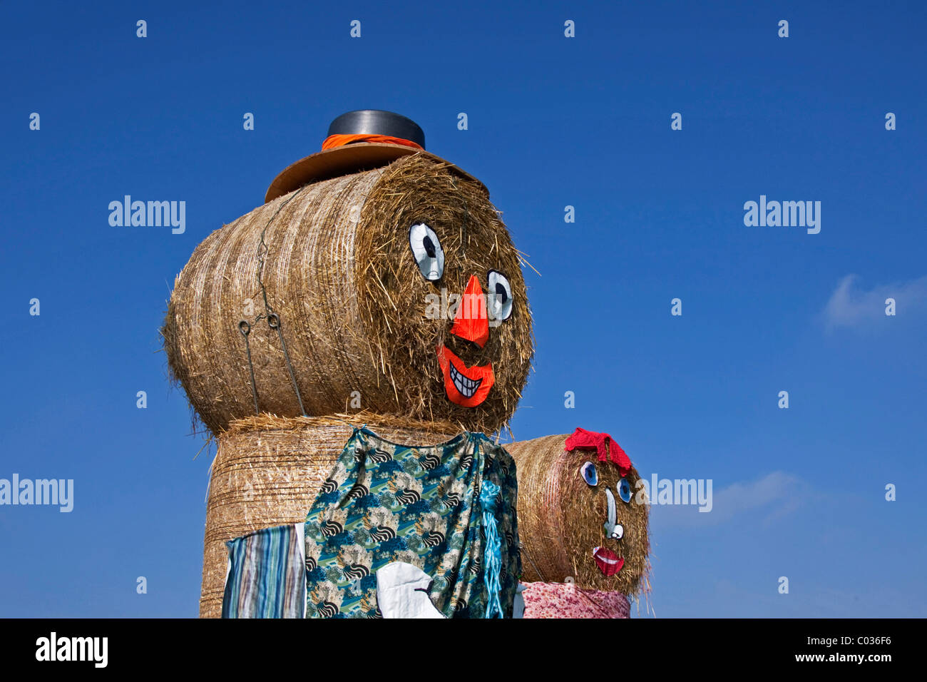 Decorated bale of straw hi-res stock photography and images - Alamy