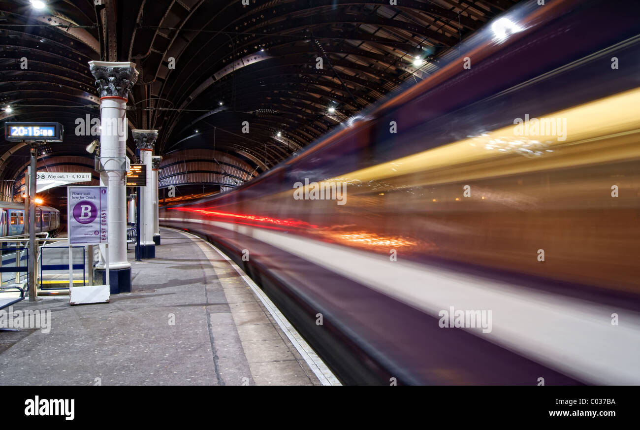 background of the high-speed train with motion blur outdoor Stock Photo ...