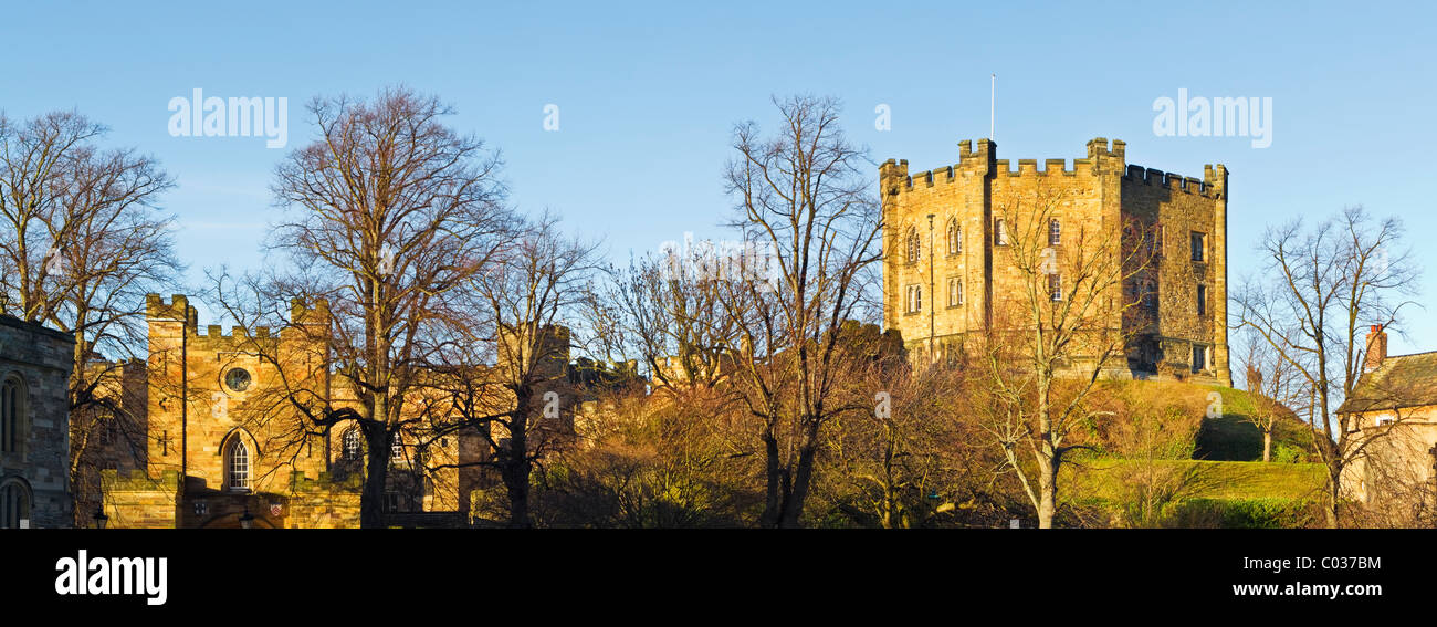 Durham Castle, a Norman built 'Motte and Bailey' style castle. It is ...
