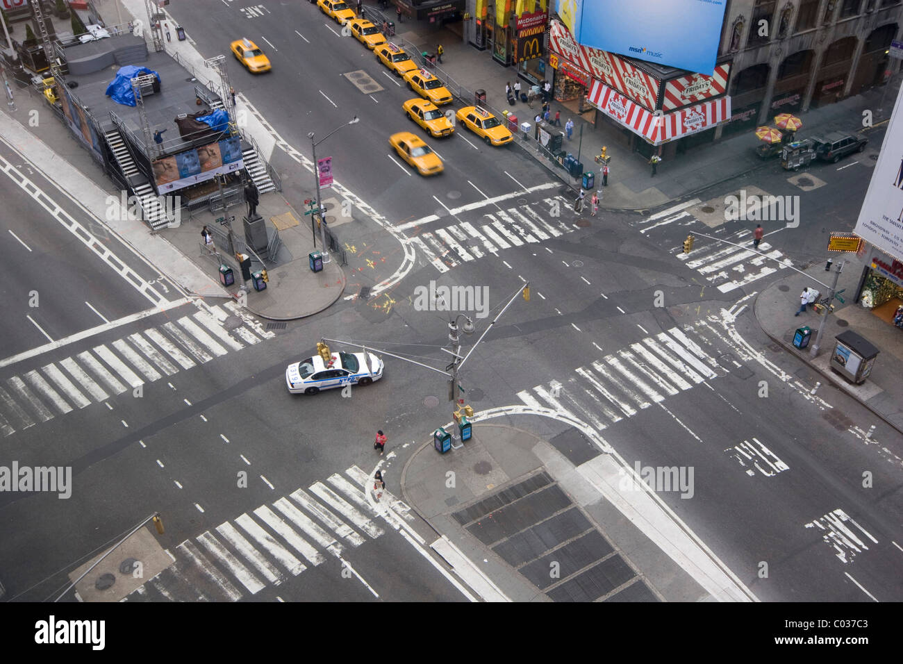 Looking down on Times Square Stock Photo - Alamy