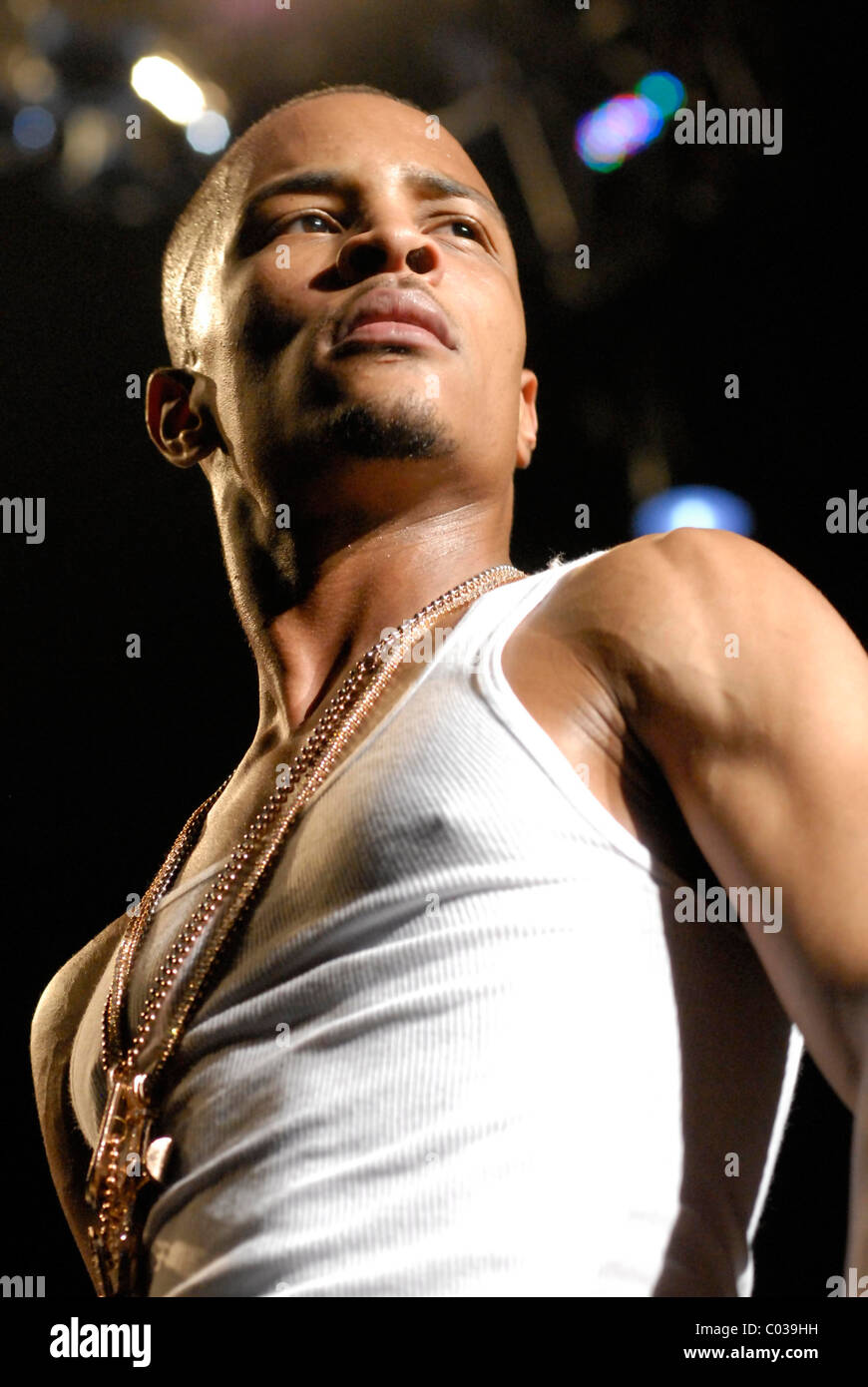 Rapper, T.I. performing live at the Screamfest 2007 tour, held at the ...