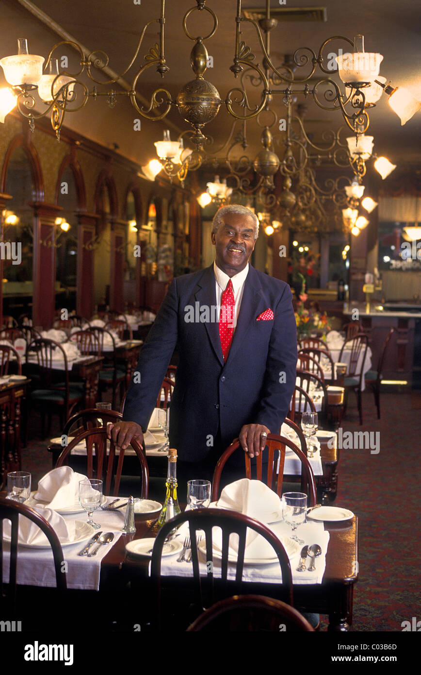 Gage and Tollner Restaurant waiter Brooklyn NYC Stock Photo - Alamy