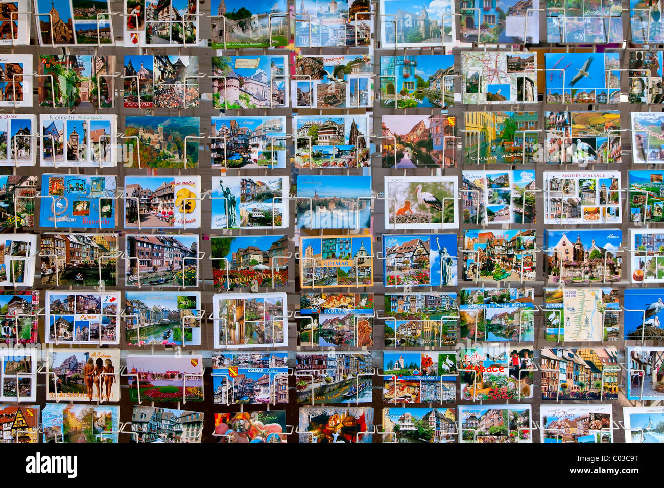 Post cards on display Stock Photo - Alamy