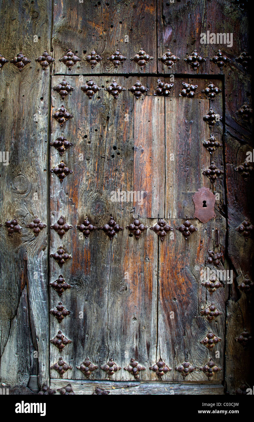 Old romanesque door (Segovia,Spain Stock Photo - Alamy