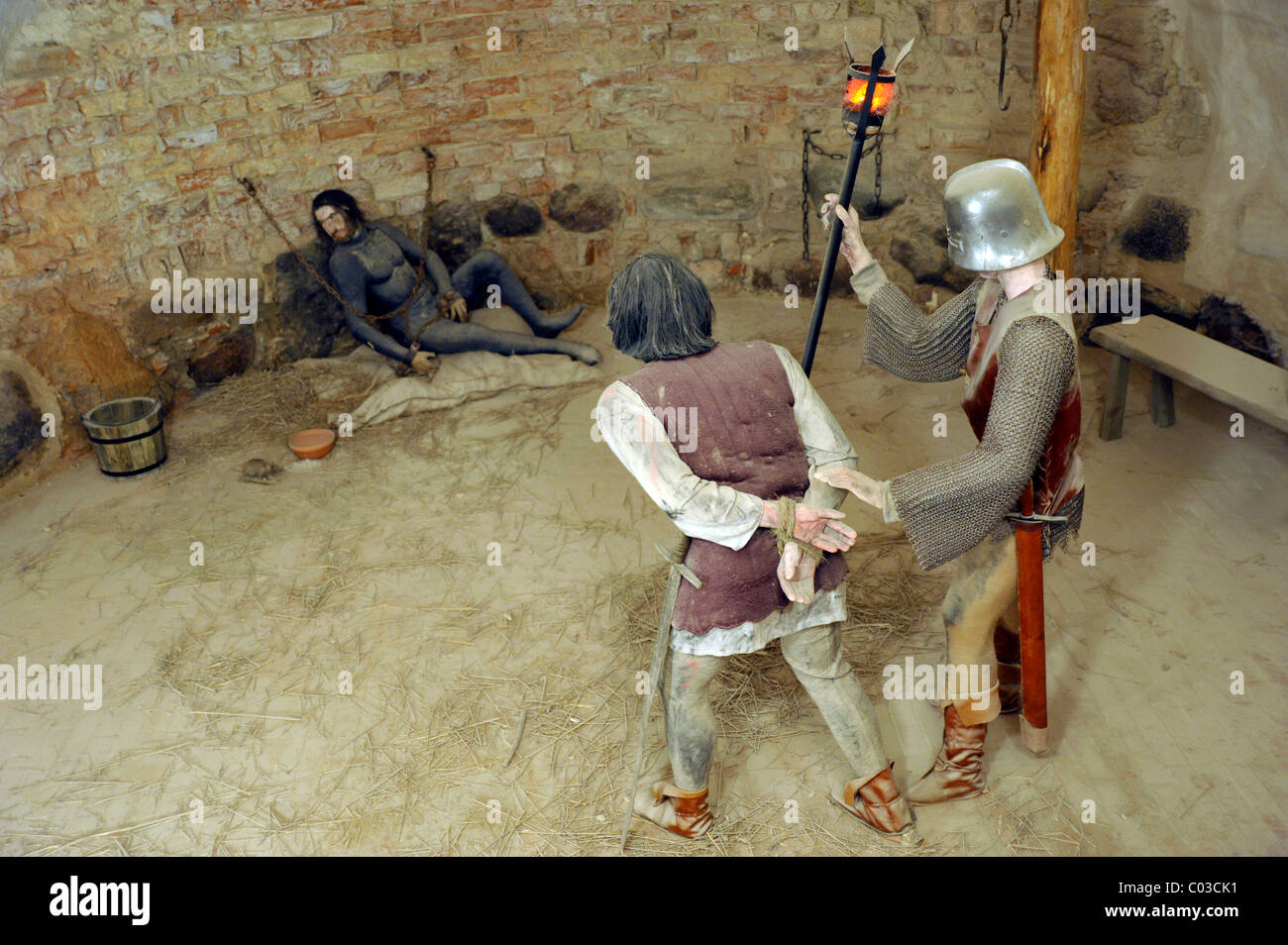 Dungeon, castle museum, Turaida Castle, Turaida, Latvia, Baltic States ...