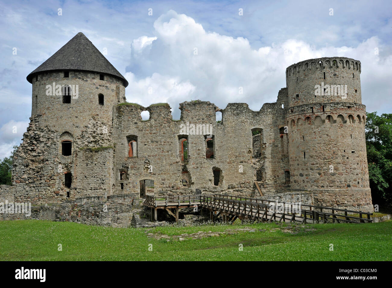 Palace of the Teutonic Knights, Cesis, Latvia, Baltic States, Northern ...