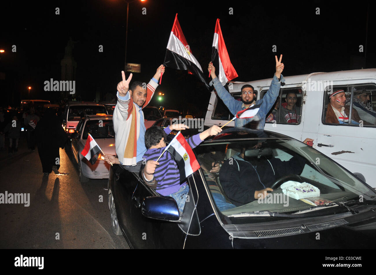 Scenes in and around Tahrir Square as Egyptians celebrate the downfall ...