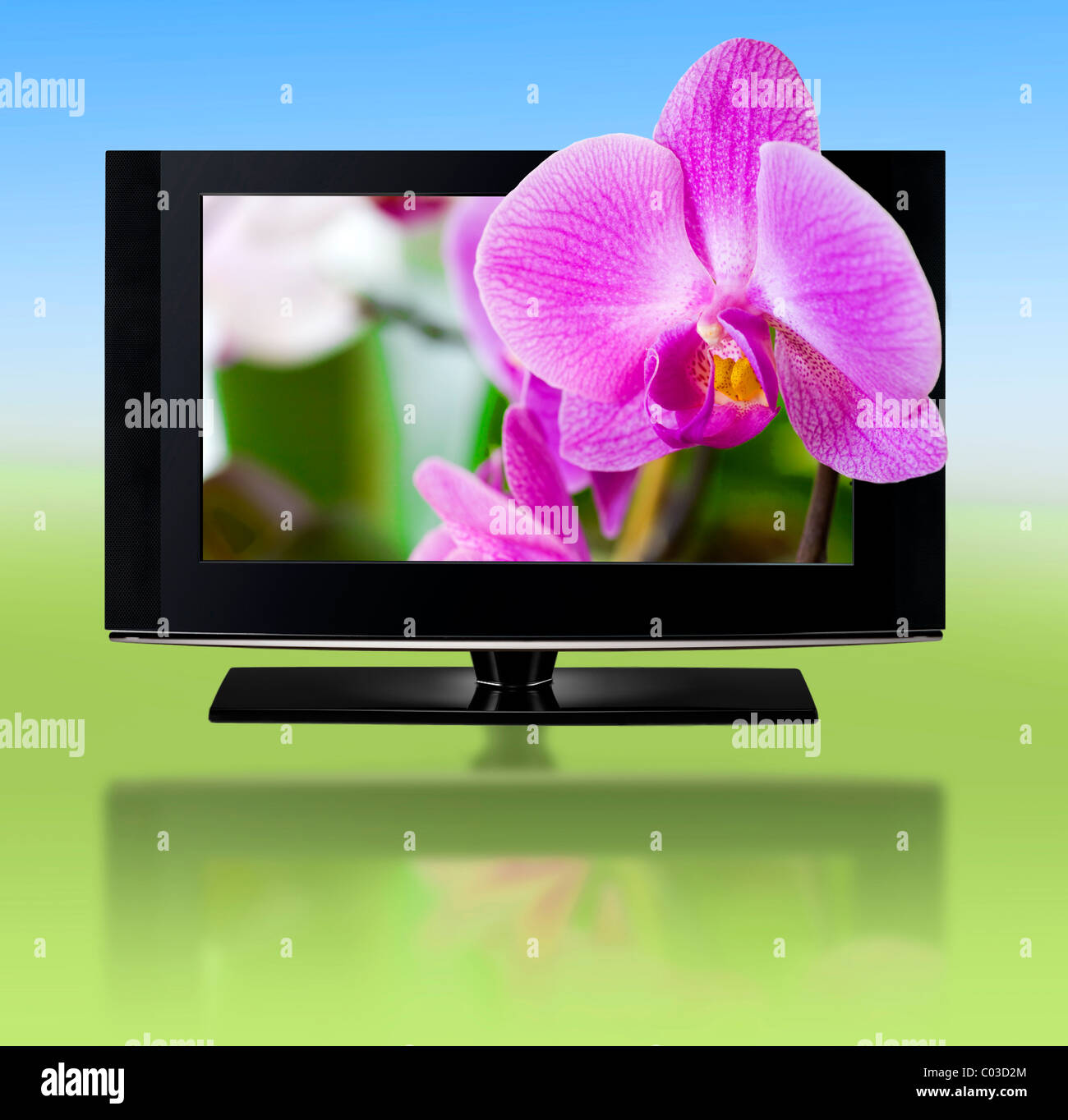 LCD TV panels. Television 3D production technology concept Stock Photo ...