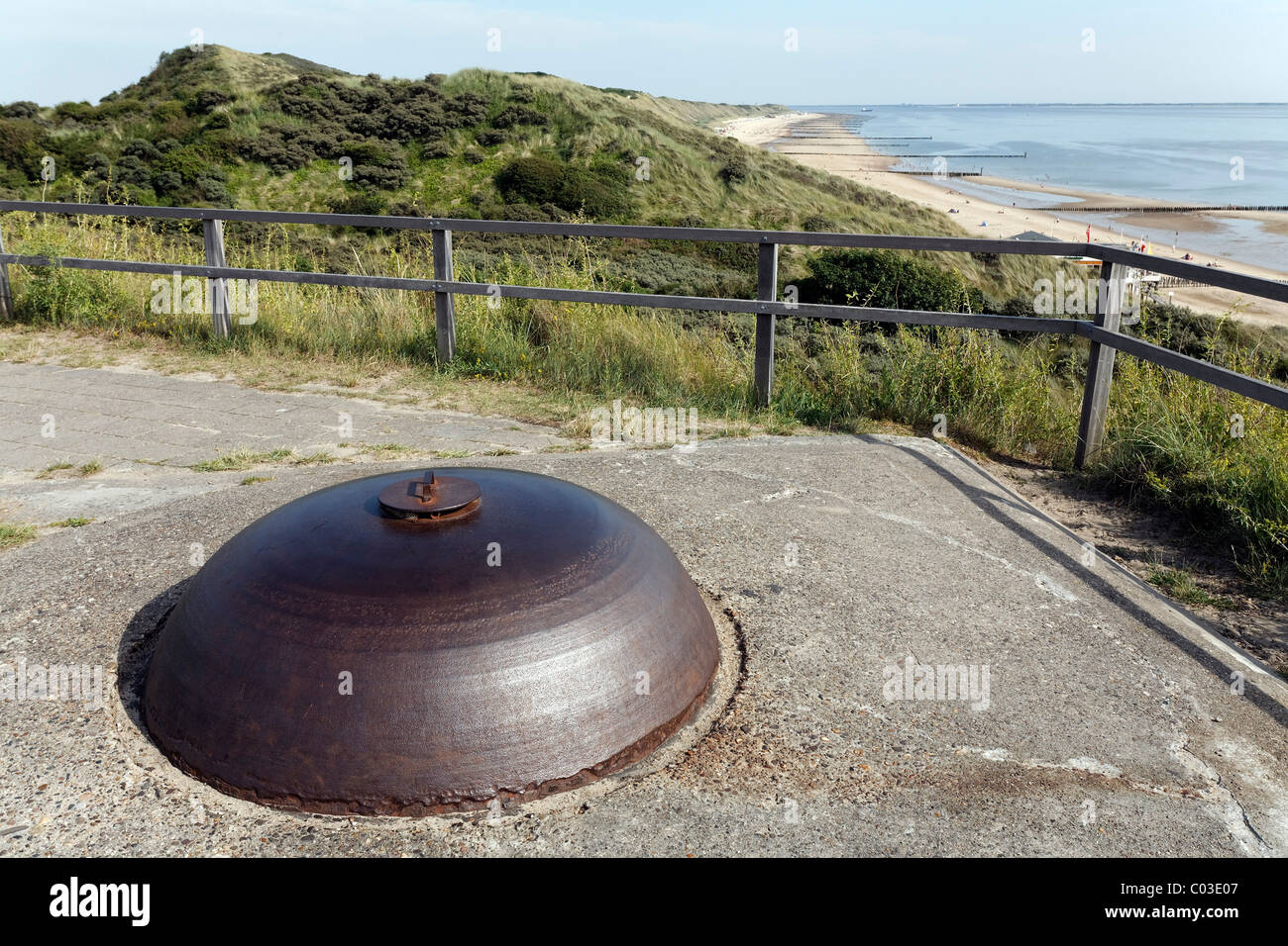 Steel dome of a observation bunker from the second World War, Atlantic ...