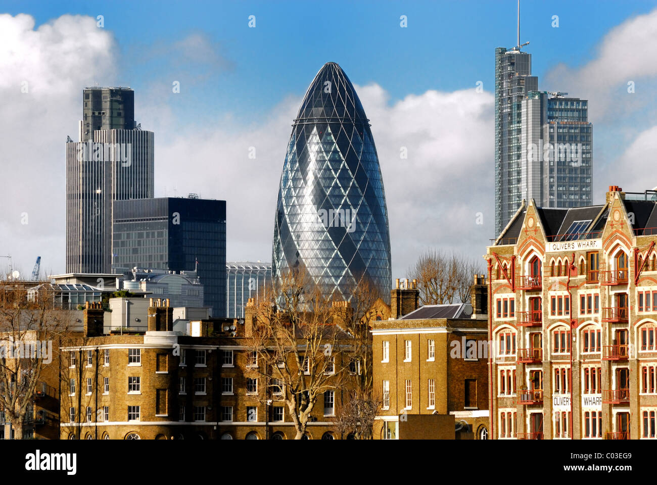 Modern buildings on the City of London skyline Stock Photo - Alamy