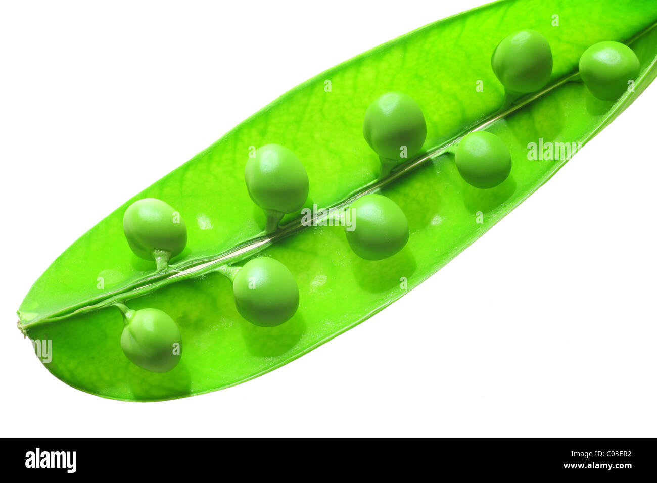 Green pea pod detail hi-res stock photography and images - Alamy