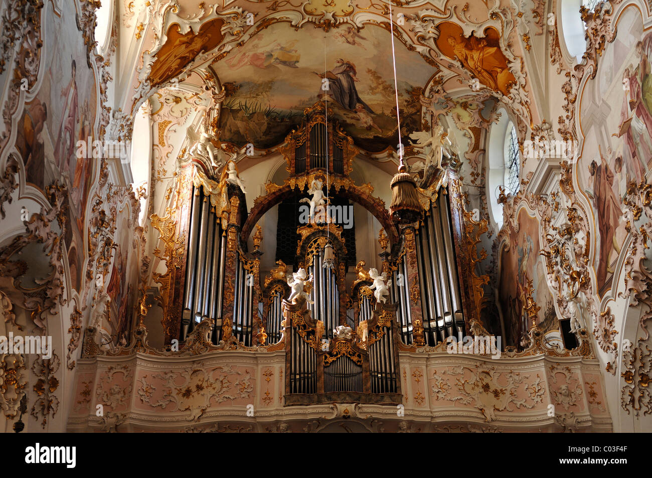 Organ, built by Balthasar Freiwiss from Aitrang, Parish Church of the ...
