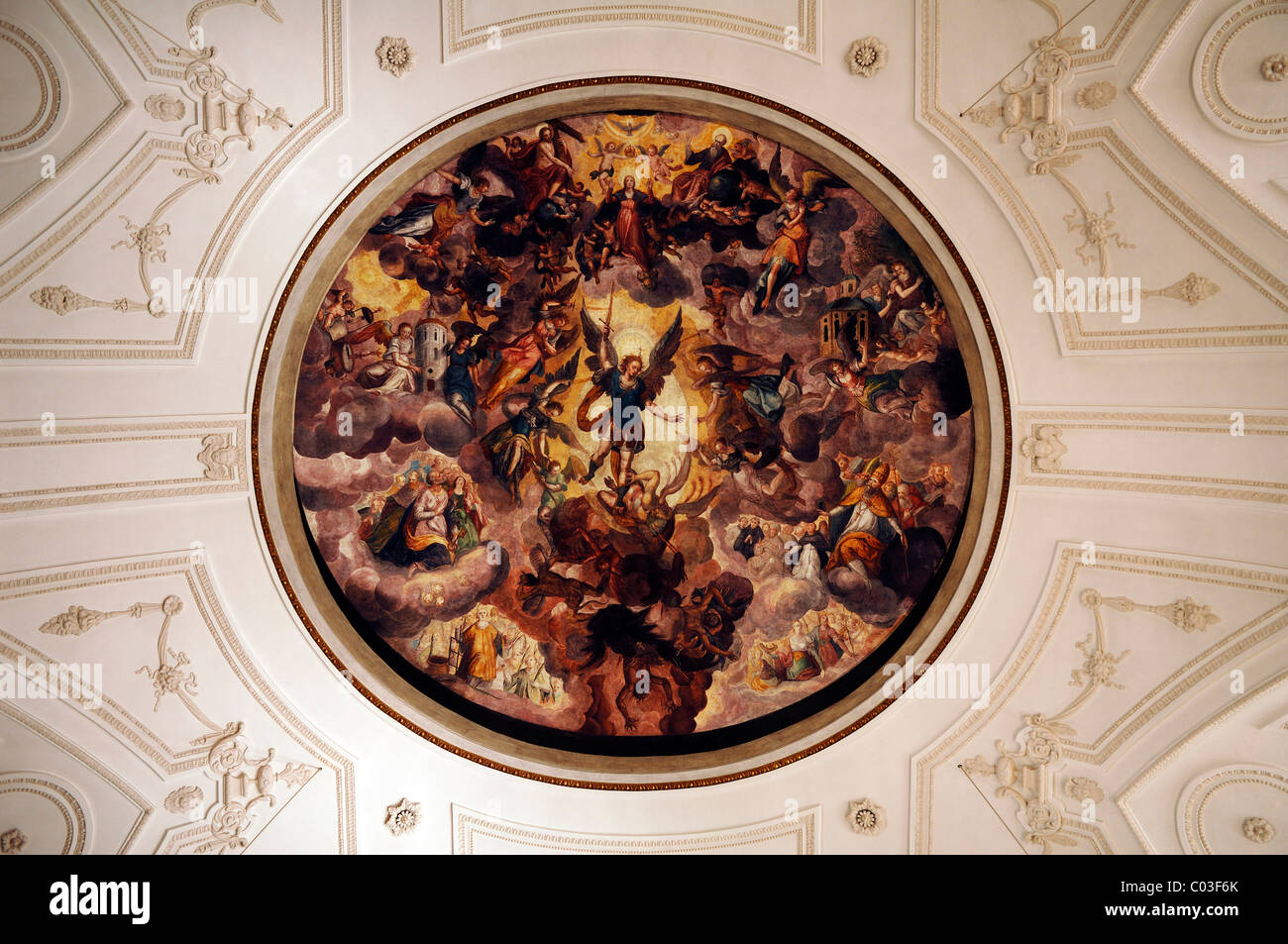 Ceiling painting by J. Greither 1628, "The Victory of Faith", Parish ...