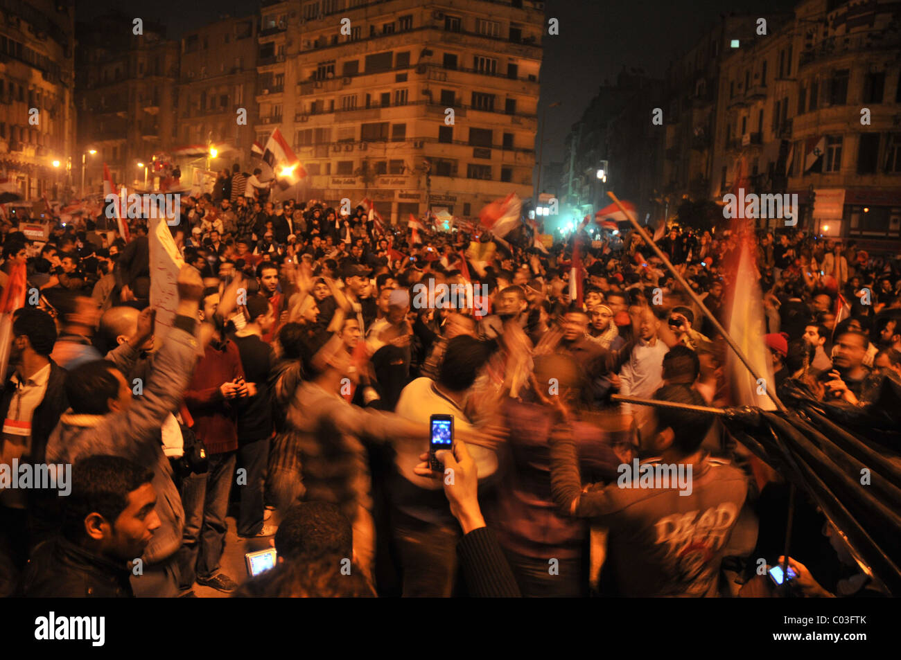 Scenes in and around Tahrir Square as Egyptians celebrate the downfall ...