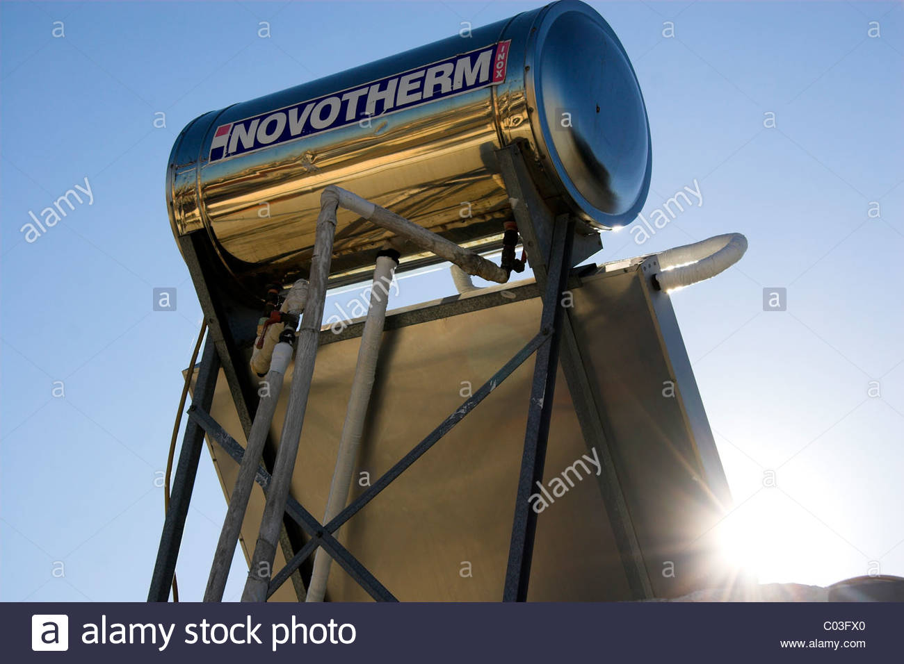 Solar Water Heating Panel Tank High Resolution Stock Photography and ...