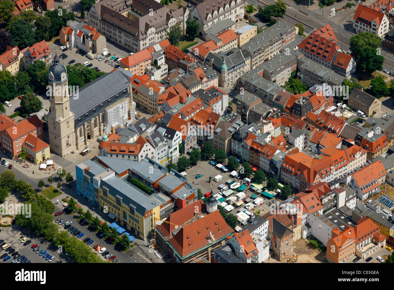 Aerial view, Jena, Thuringia, Germany, Europe Stock Photo - Alamy