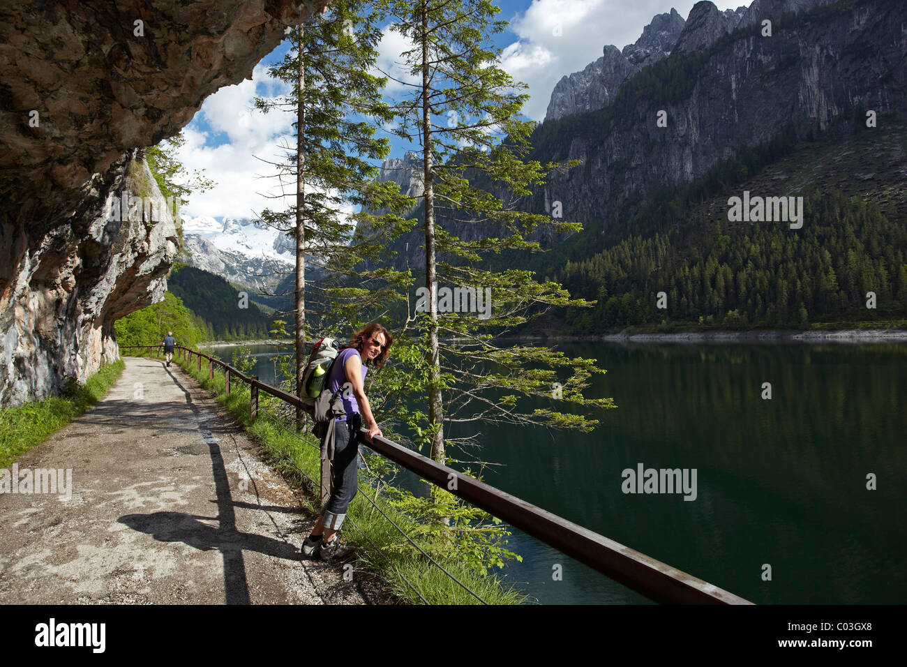 Vorderer Gosausee lake, Salzkammergut, Upper Austria, Europe Stock ...