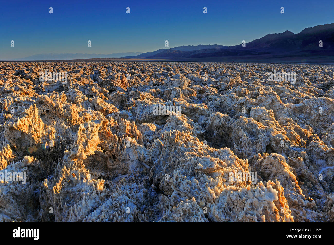 Morning light at the Devil's Golf Course, Death Valley National Park ...