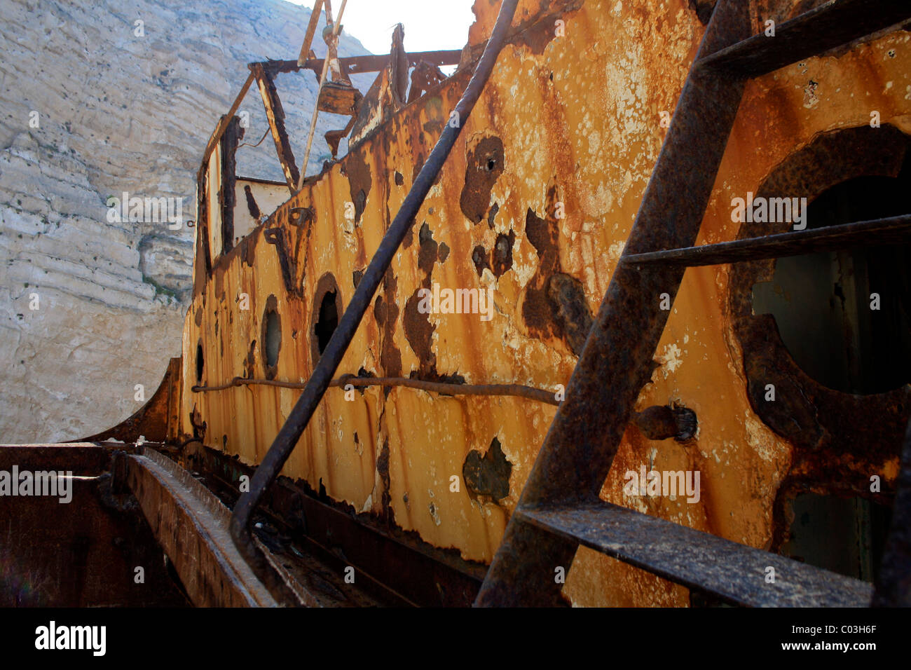 Beach of Navagio, or Shipwreck Beach, a smugglers' cove in Zakynthos ...