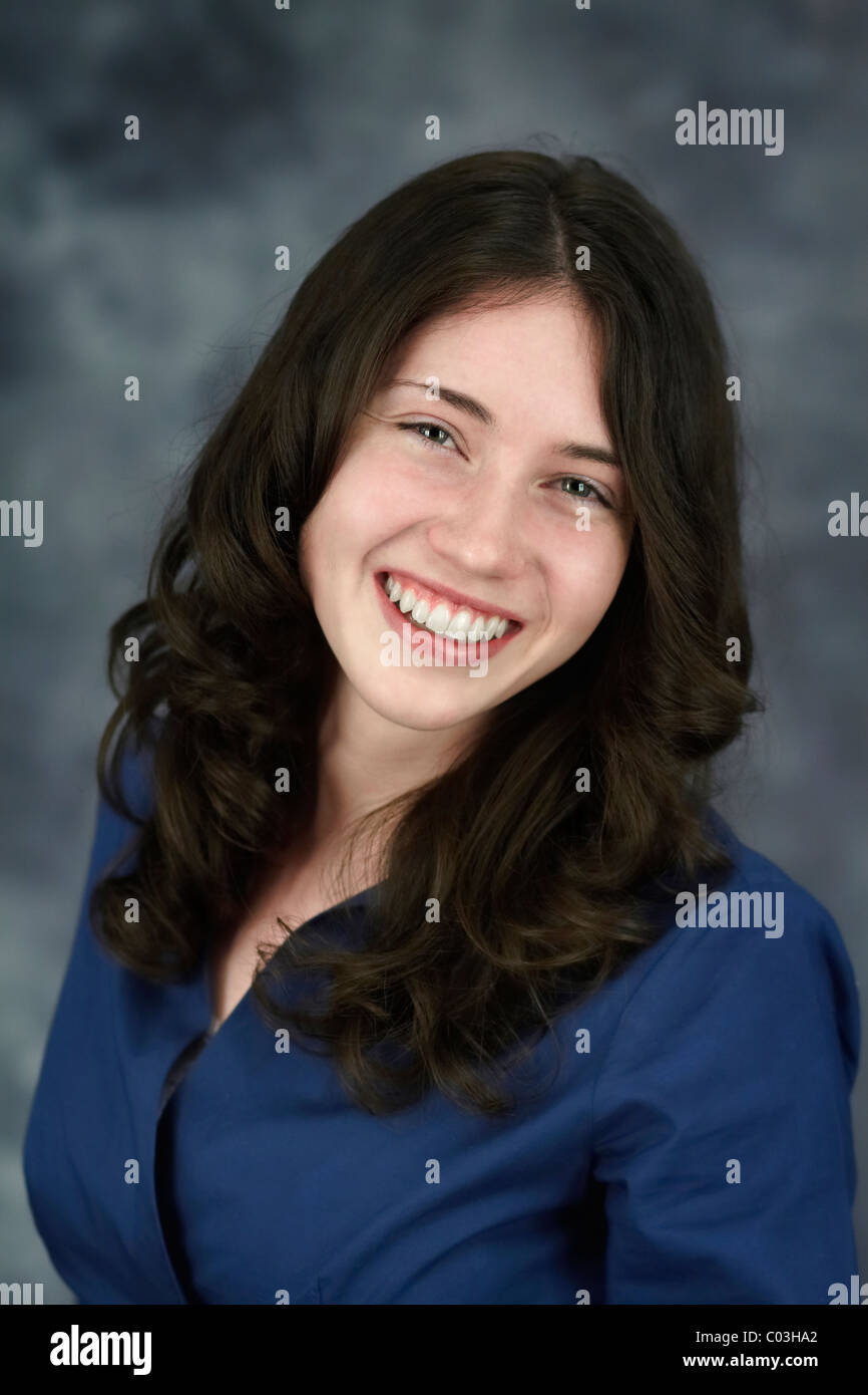 Teenager With Dark Brown Hair