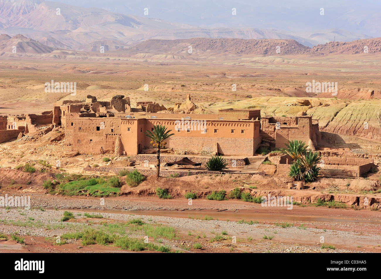 Old Kasbah, residential castle of the Berbers, mud-brick castle near ...