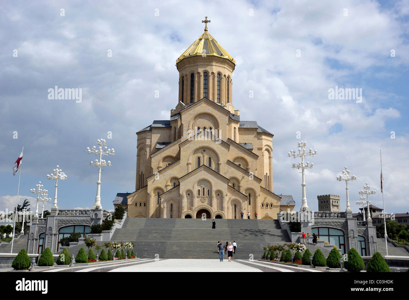 Sameba Cathedral or Trinity Cathedral, Avlabari district, Tbilisi ...