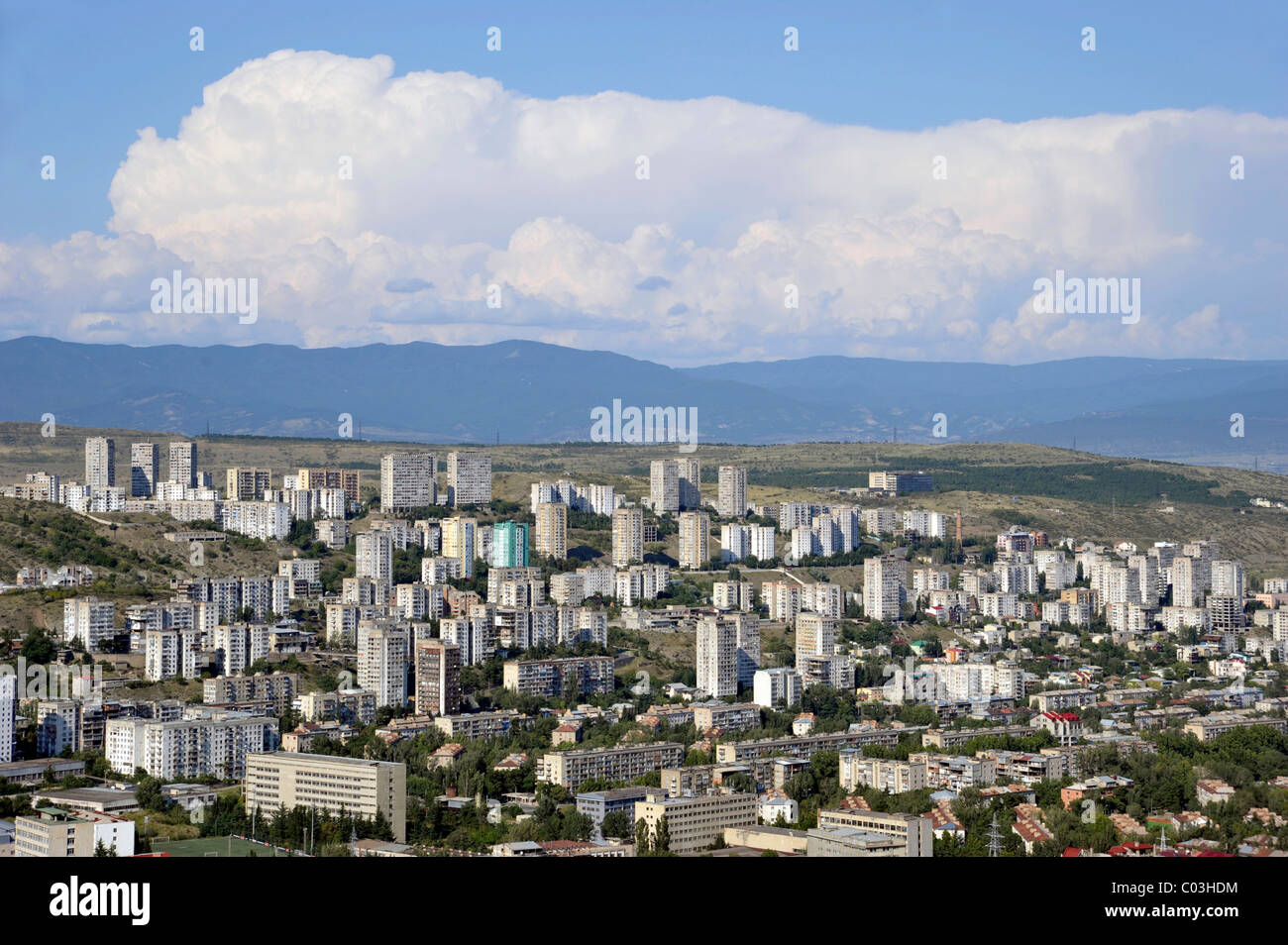 High-rise buildings in a residential area, Tbilisi, Georgia, Western ...