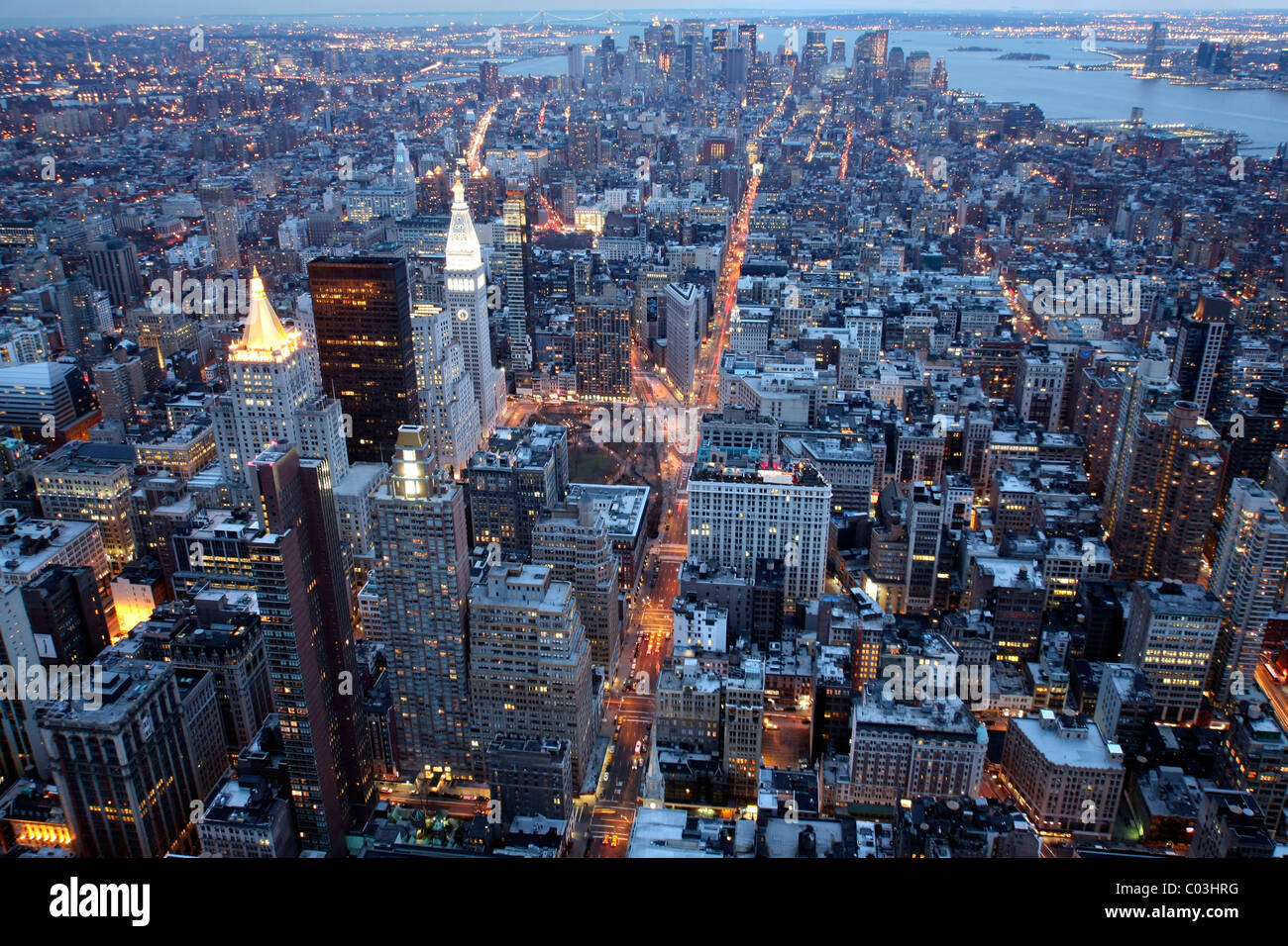 View from Empire State Building, Manhattan, New York City, USA, America ...
