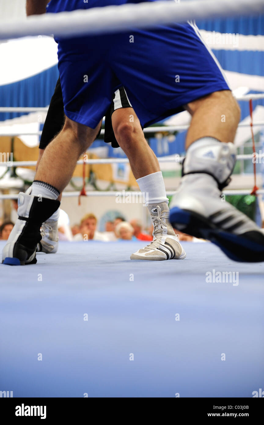 Traditional boxing match in a beer tent at the Volksfest festival in ...