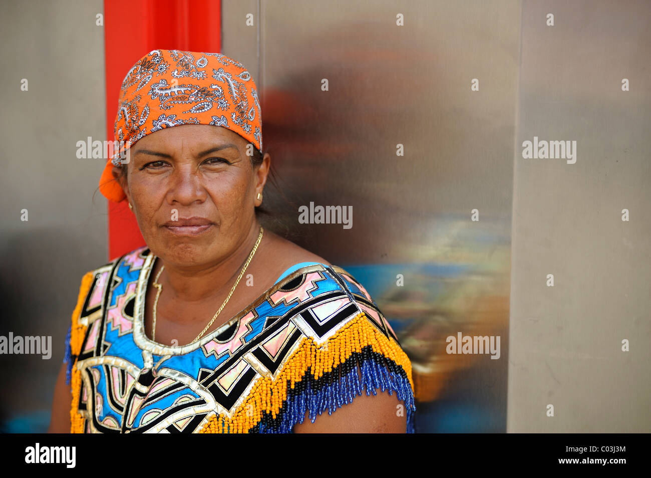 Aztec woman wearing a traditional costume, Mexico City, Mexico, North ...