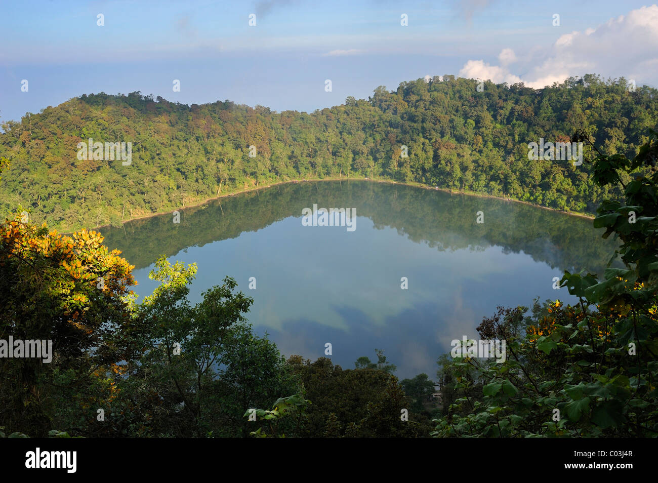 Laguna Chicabal, a lake sacred to the Mayan people, Guatemala, Central ...