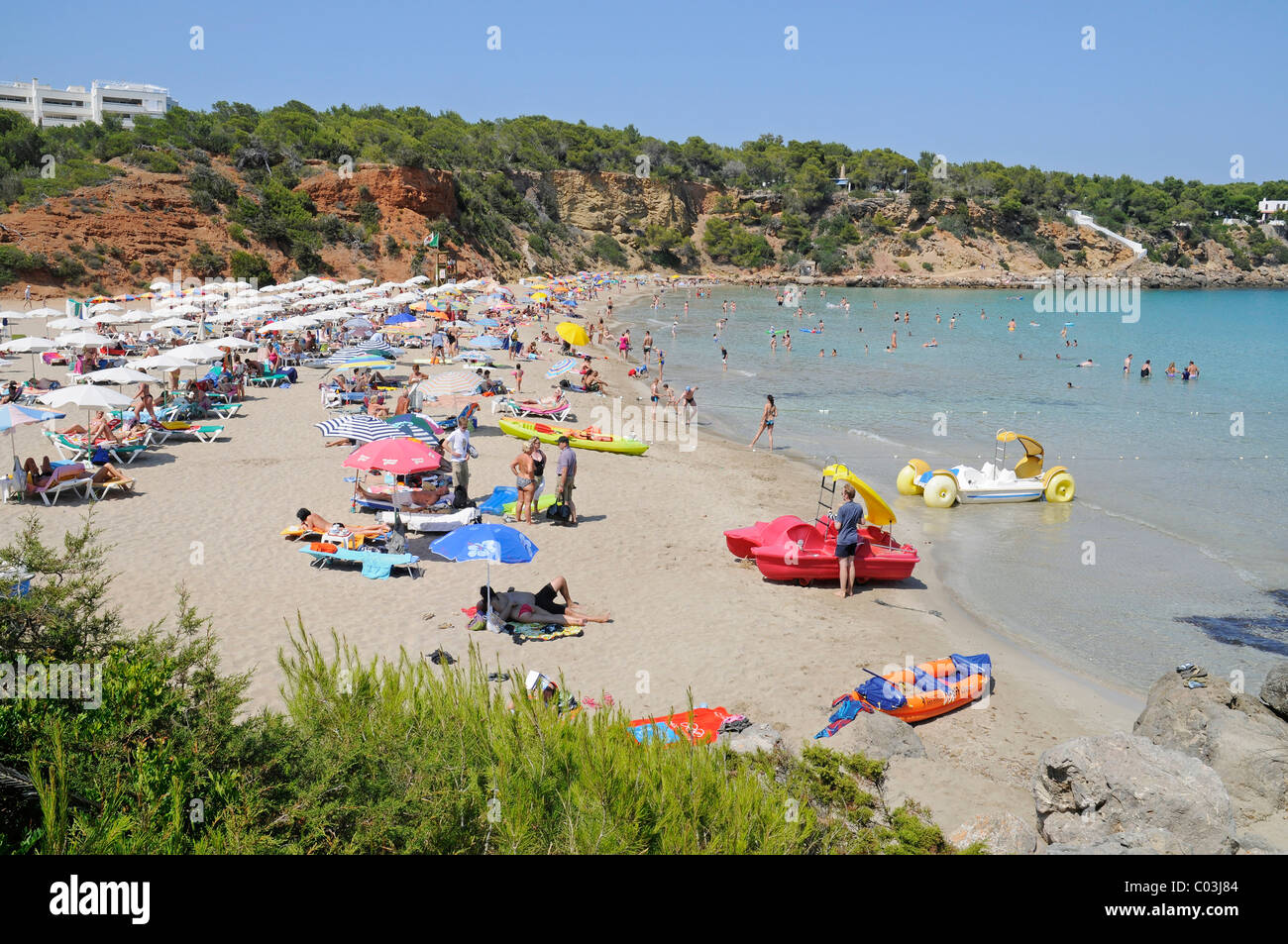 Cala Lenya, beach, Sant Carles de Peralta, San Carlos, Ibiza, Pityuses ...