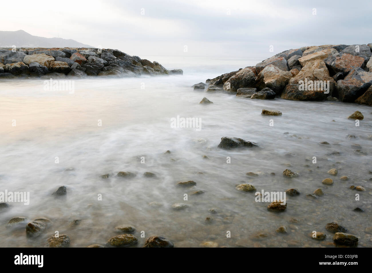 Mediterranean coast in Sitges, Parc National del Garraf, Costa Dorado ...
