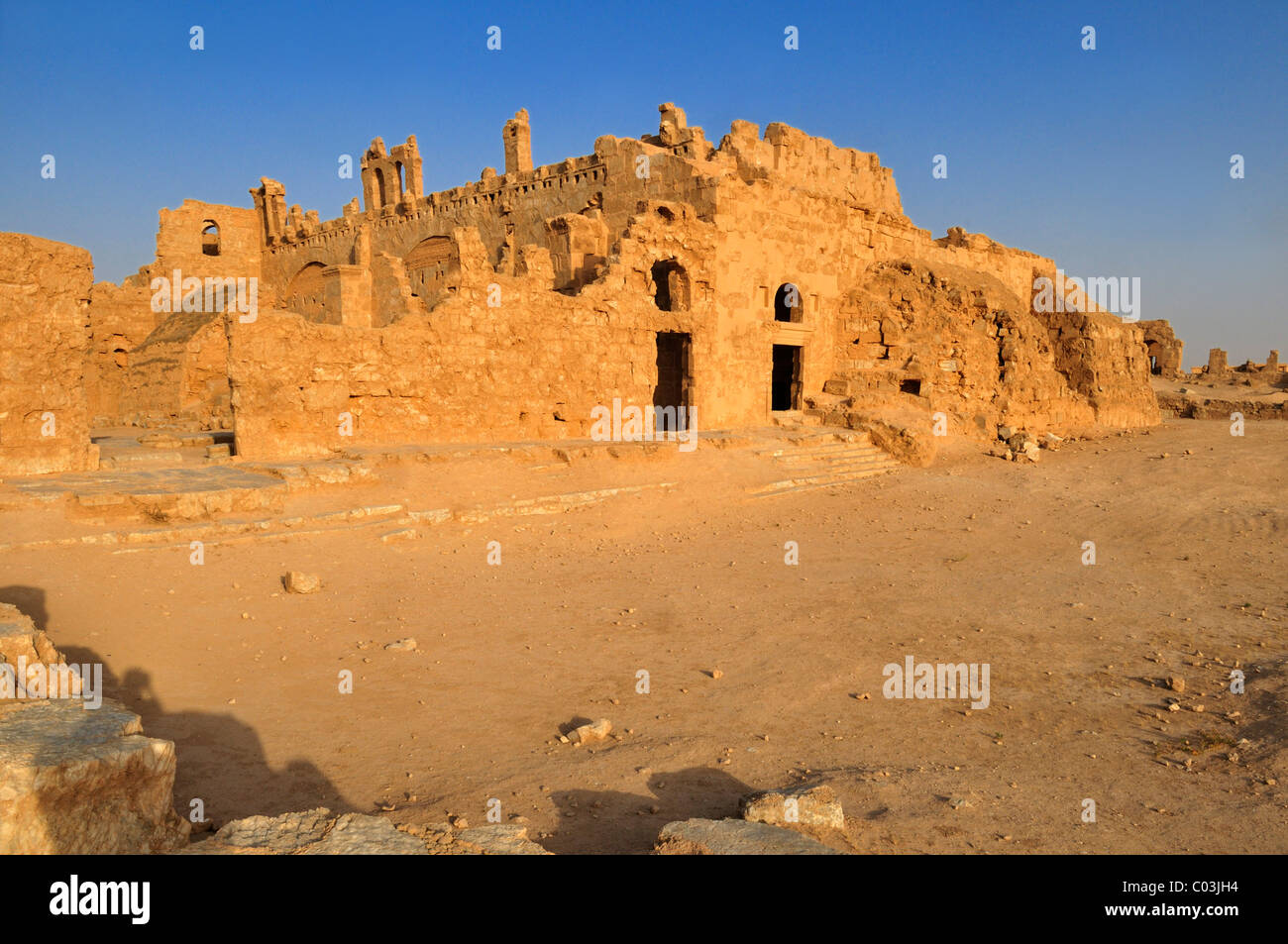 Byzantine ruins at the archeological site of Resafa, Sergiopolis, near ...
