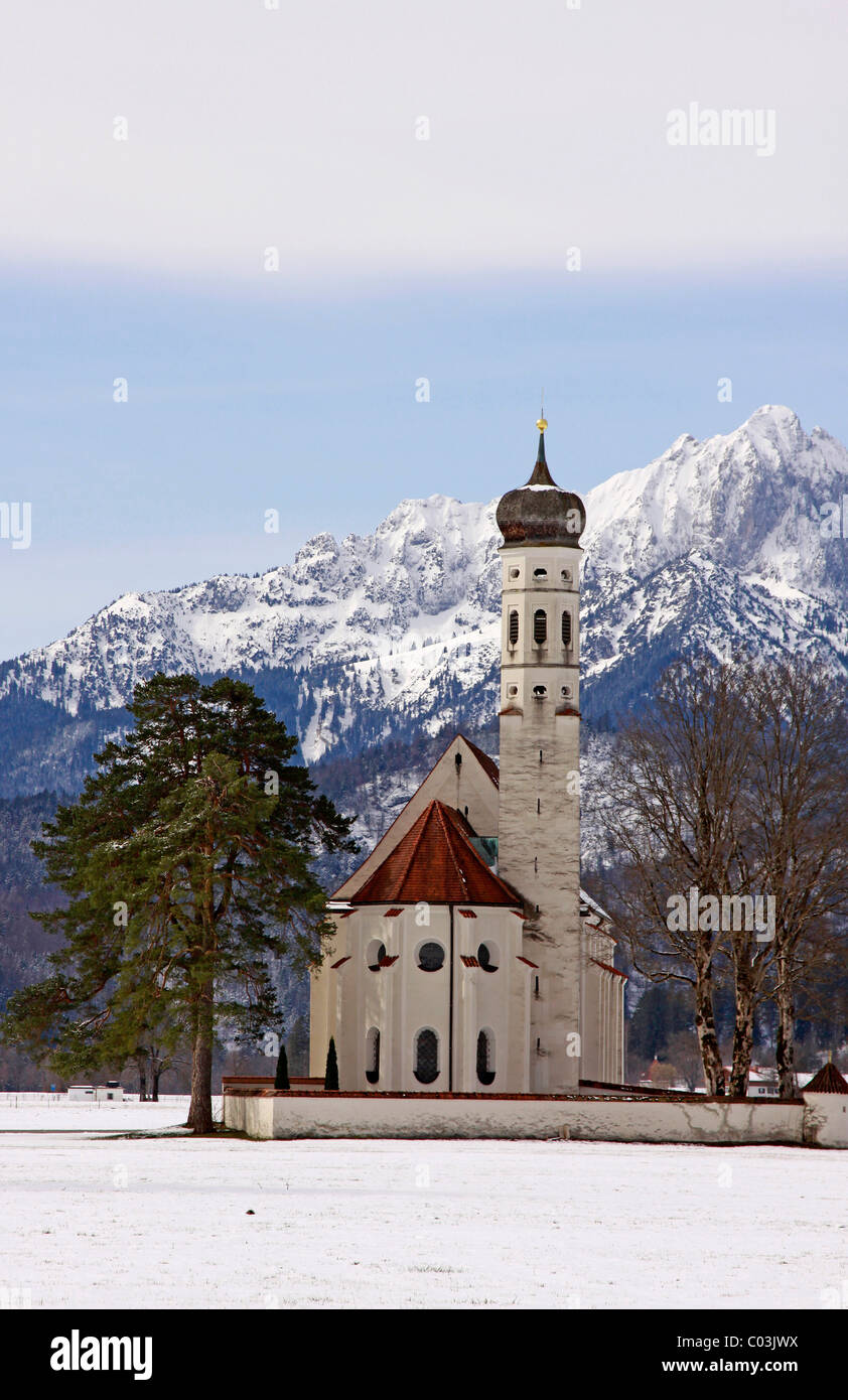 Pilgrimage Church of St. Coloman, Schwangau, Alps, Neuschwanstein ...