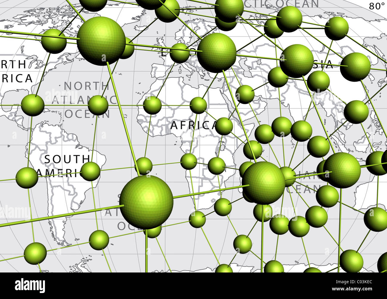 Digital graphics, worldwide internet connection, network Stock Photo ...