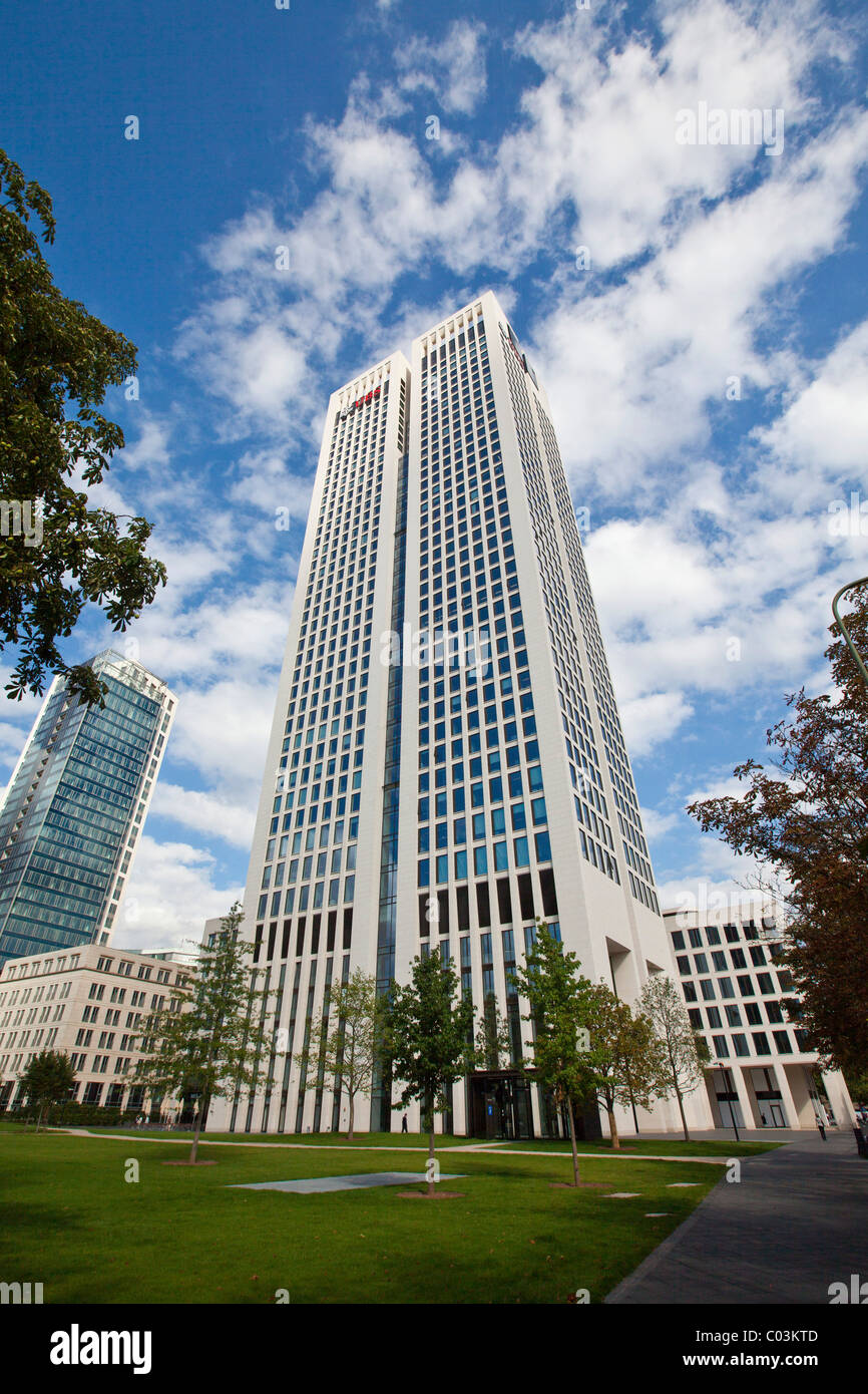 OpernTurm tower, developed by Tishman Speyer Property, Westend, Frankfurt am Main, Hesse ...