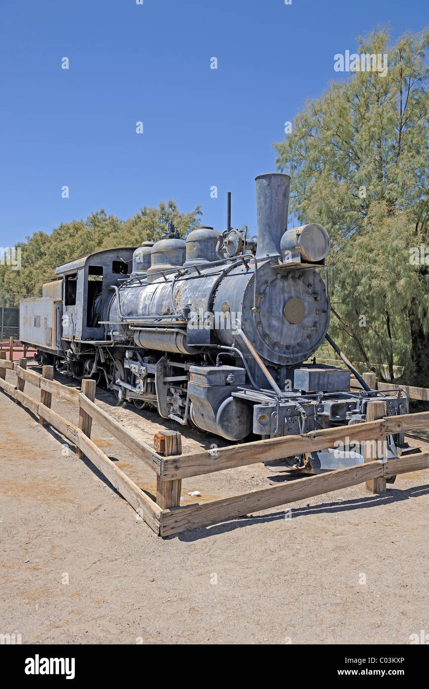 Historic steam engine from 1930 used for the transport of borax ...
