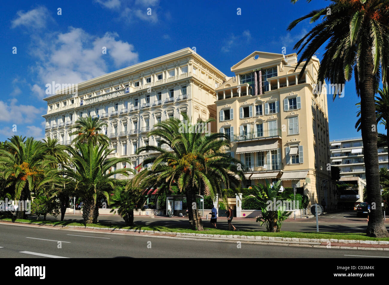 Magnificent historic building at the Promenade des Anglais, Nice ...