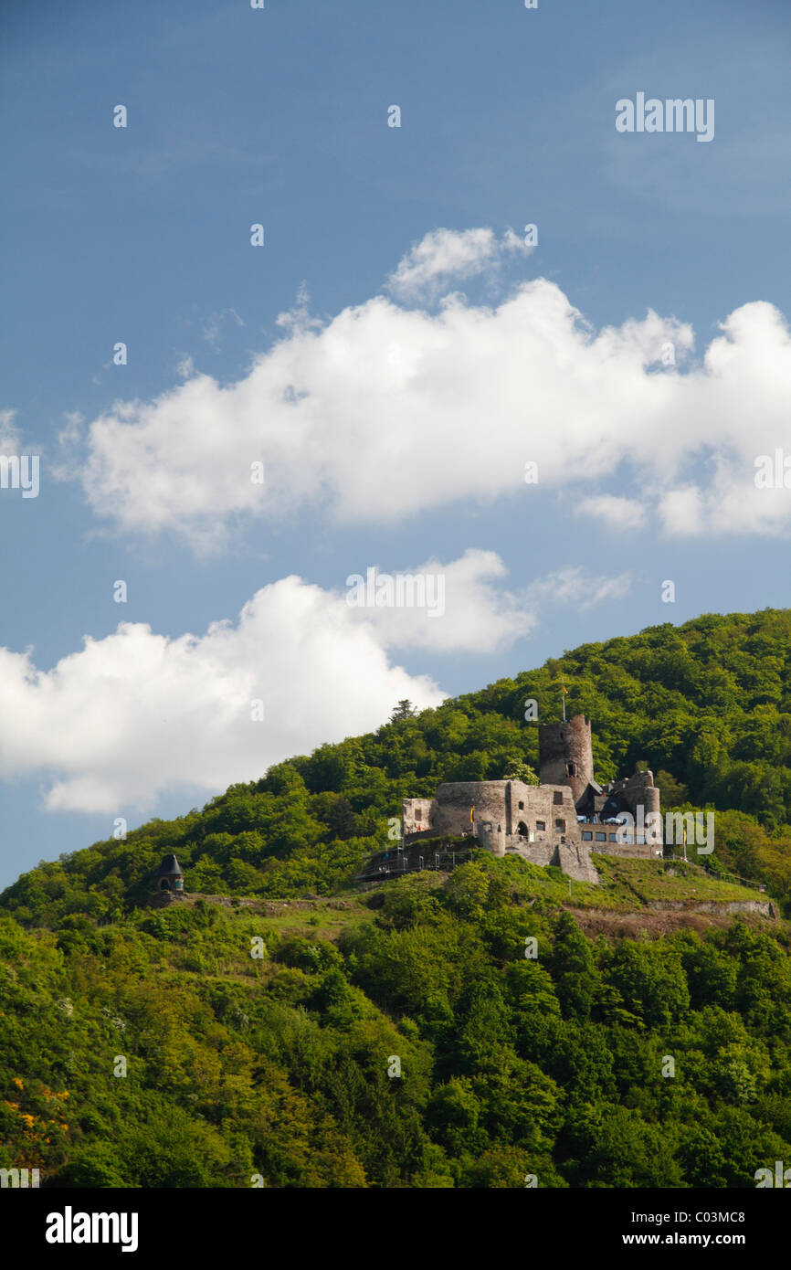 View towards Burg Landshut Castle in Bernkastel-Kues, Rhineland ...