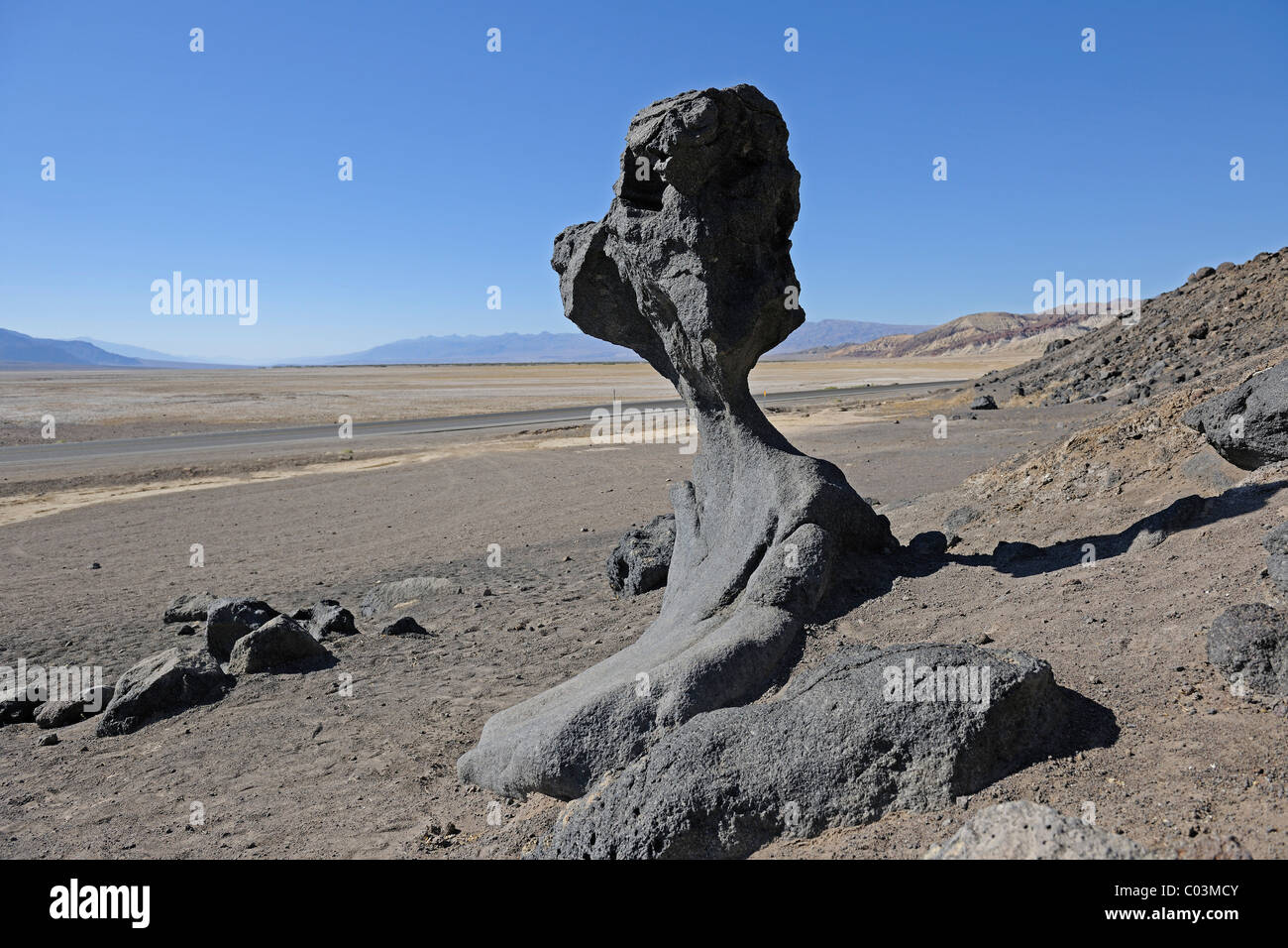 Mushroom Rock, rock formation, Death Valley National Park, California ...