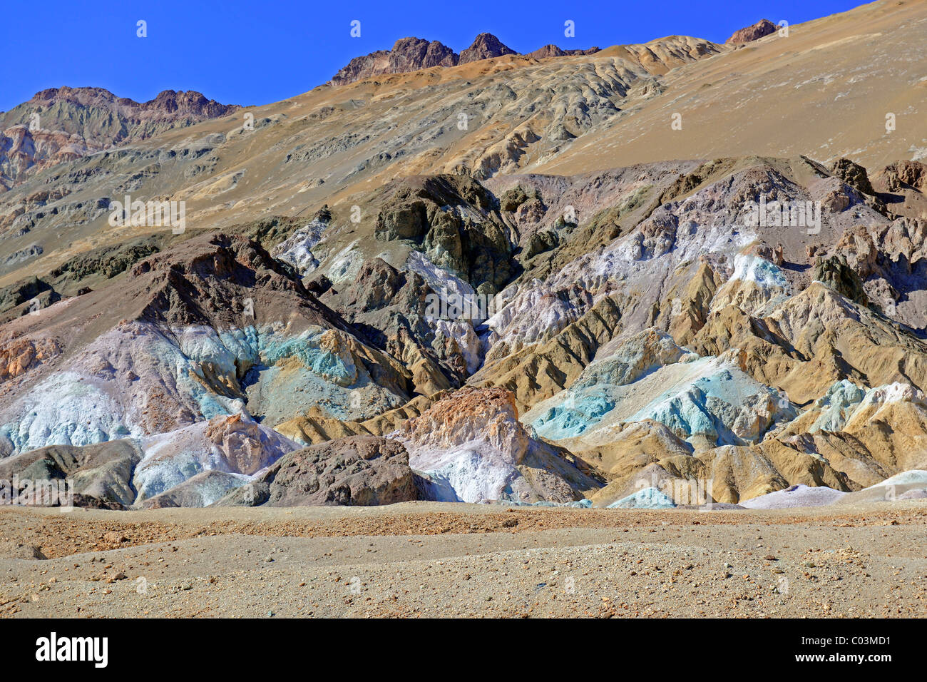 Rock colours caused by the oxidation of different metals, Artist's ...