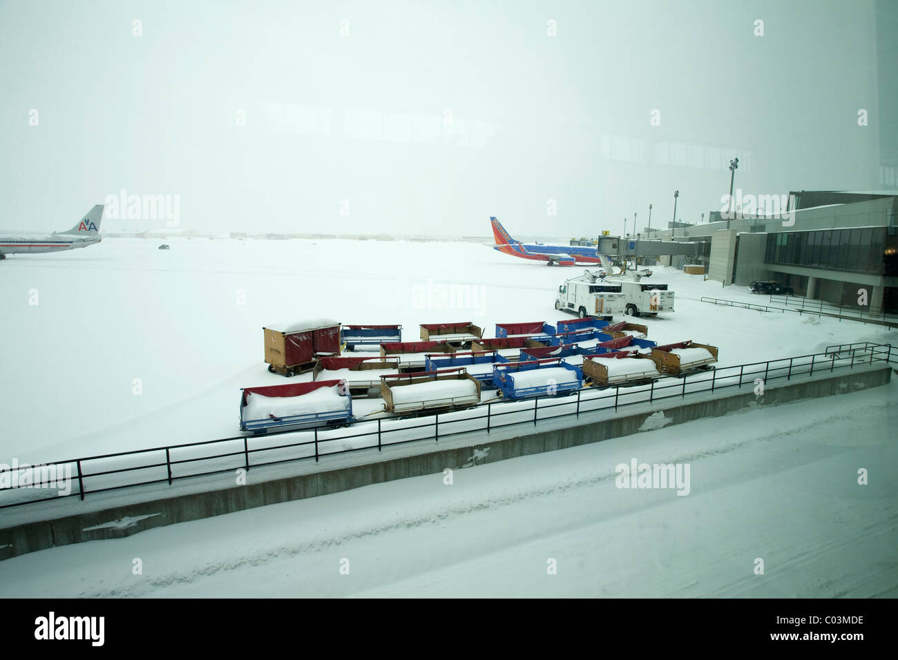 Bradley International Airport, closed due to a severe snow storm, has ...