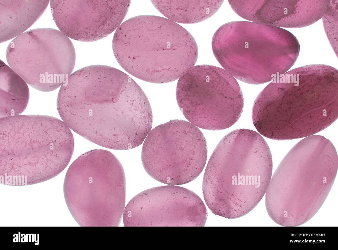 Pink aventurine necklace and bracelet beads background isolated on ...