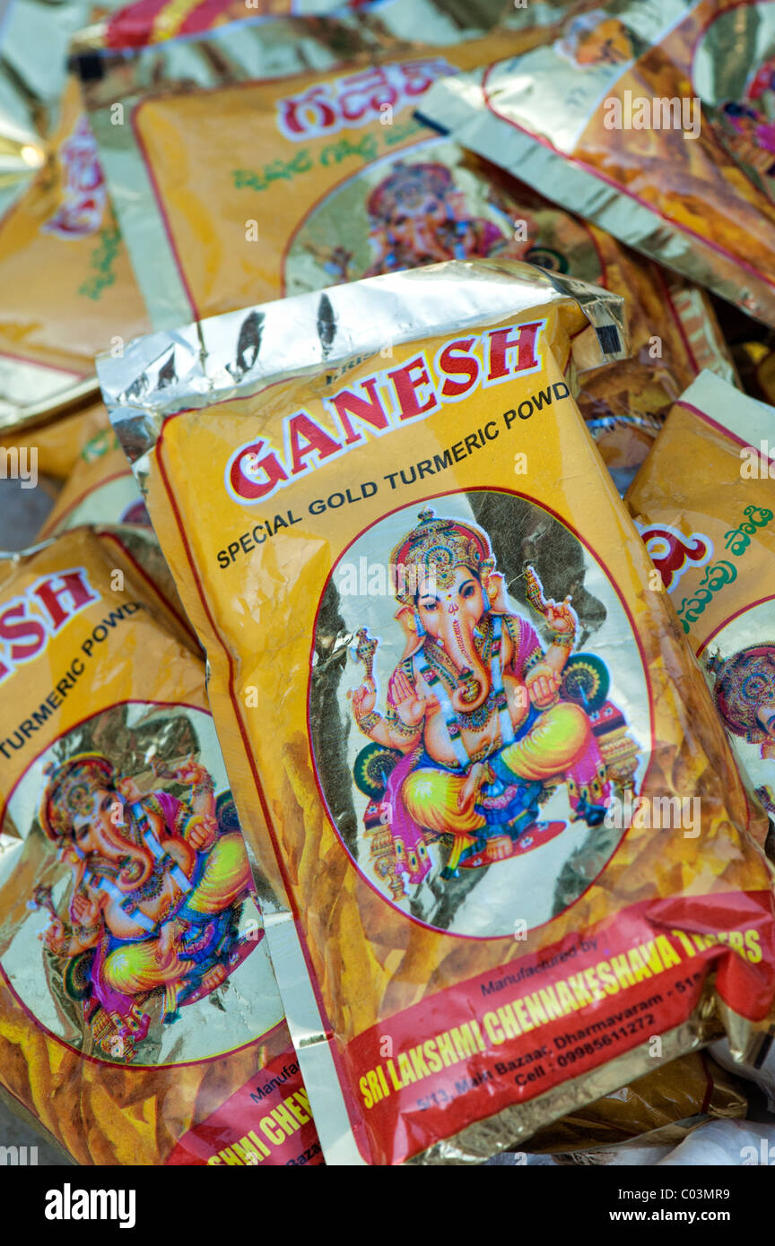 Indian spices packets hi-res stock photography and images - Alamy